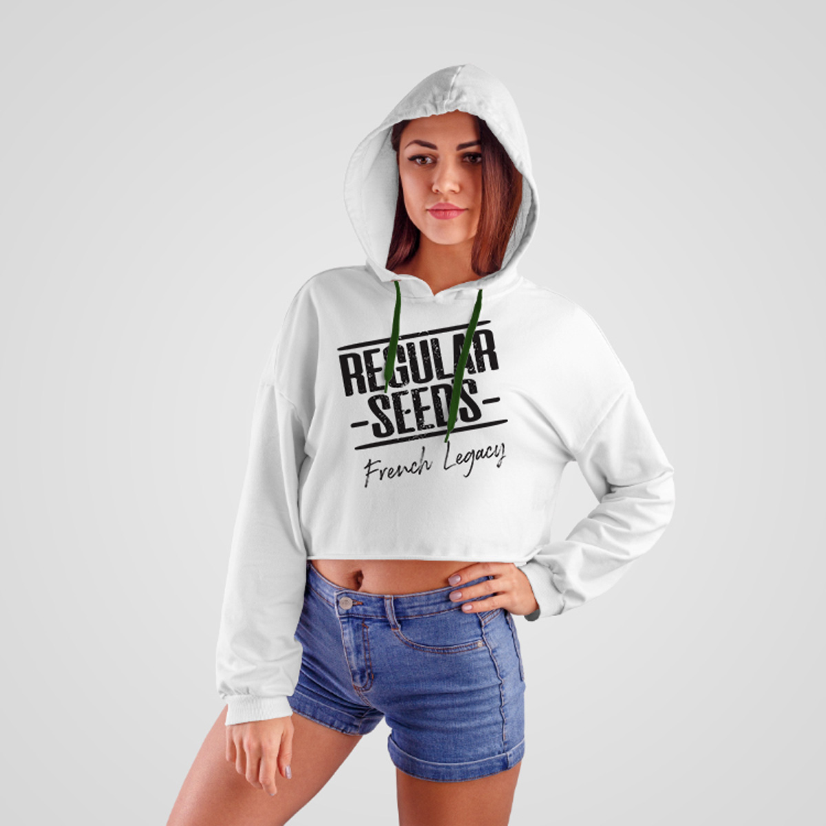 Crop Top Hoodie - Merch regular cannabis seeds - Size S